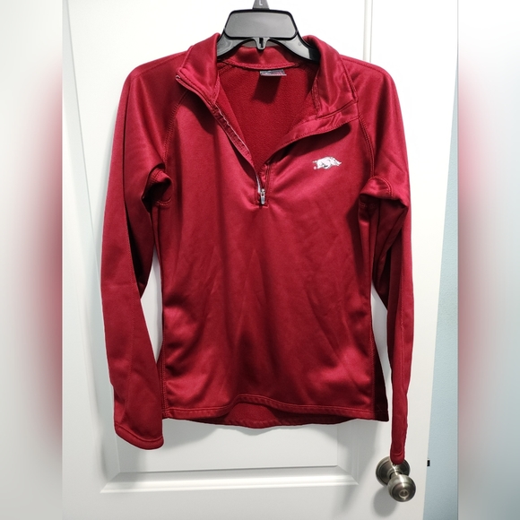 KA for her | Jackets & Coats | Arkansas Razorback Red Track Jacket Szm ...